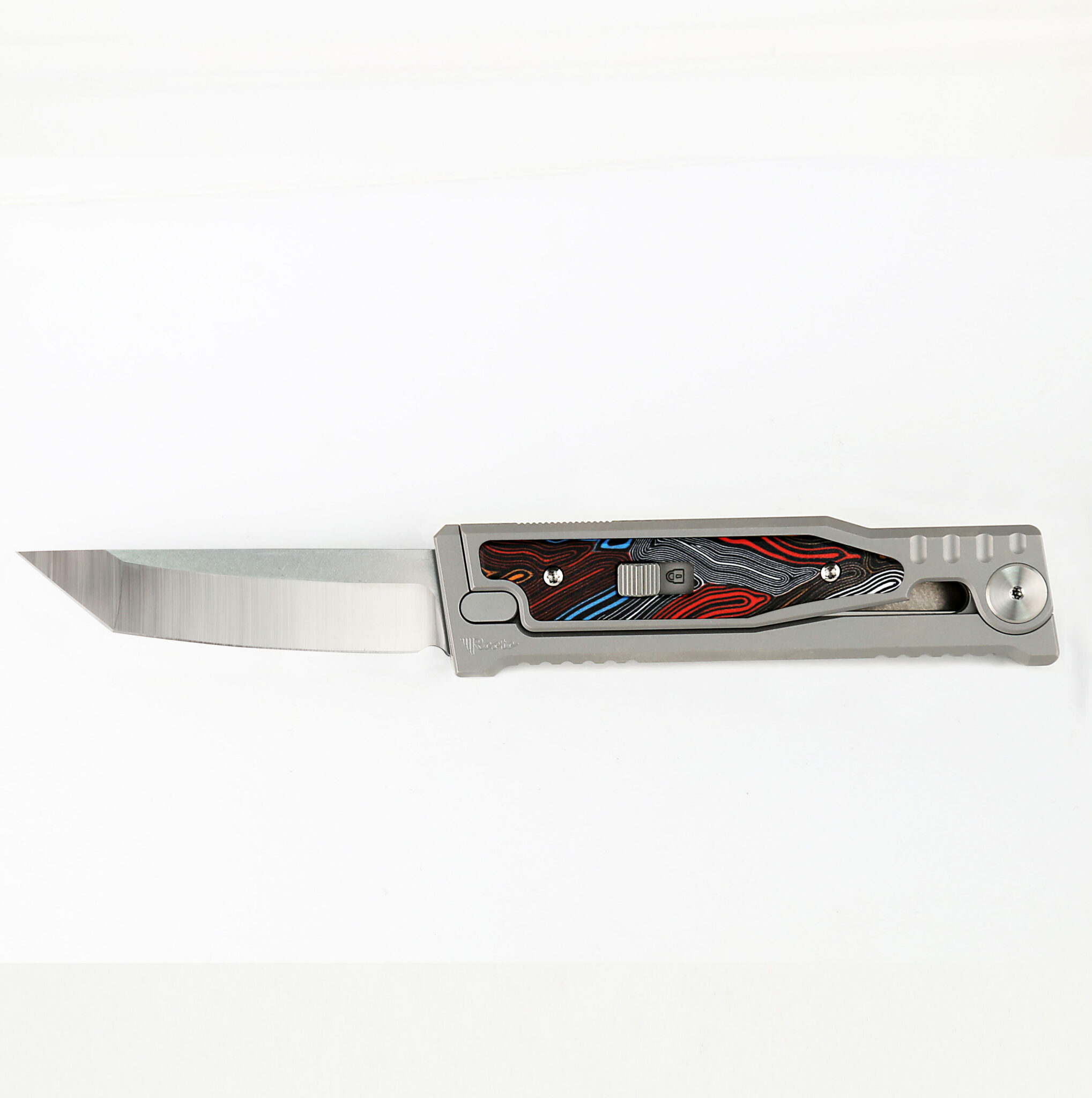 EXO – M G10 Damascus Pattern Multi Color Drop Point – Reate Knives