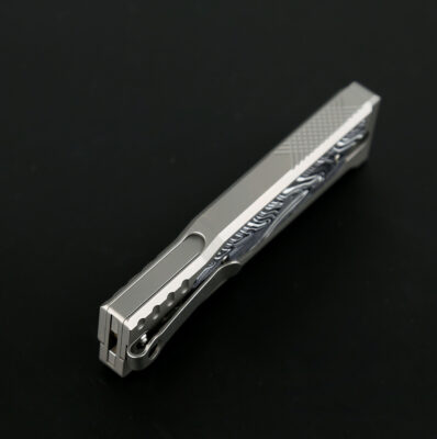 EXO-M G10 Damascus Pattern – Black/White Tanto – Reate Knives