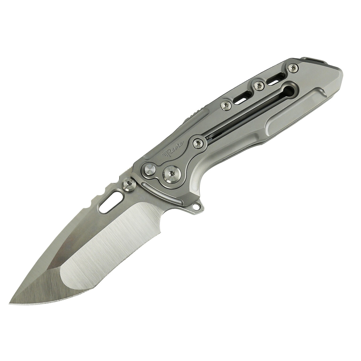 T1000-V2 Titanium Bead Blast Stonewash Flats Satin finish – Reate Knives
