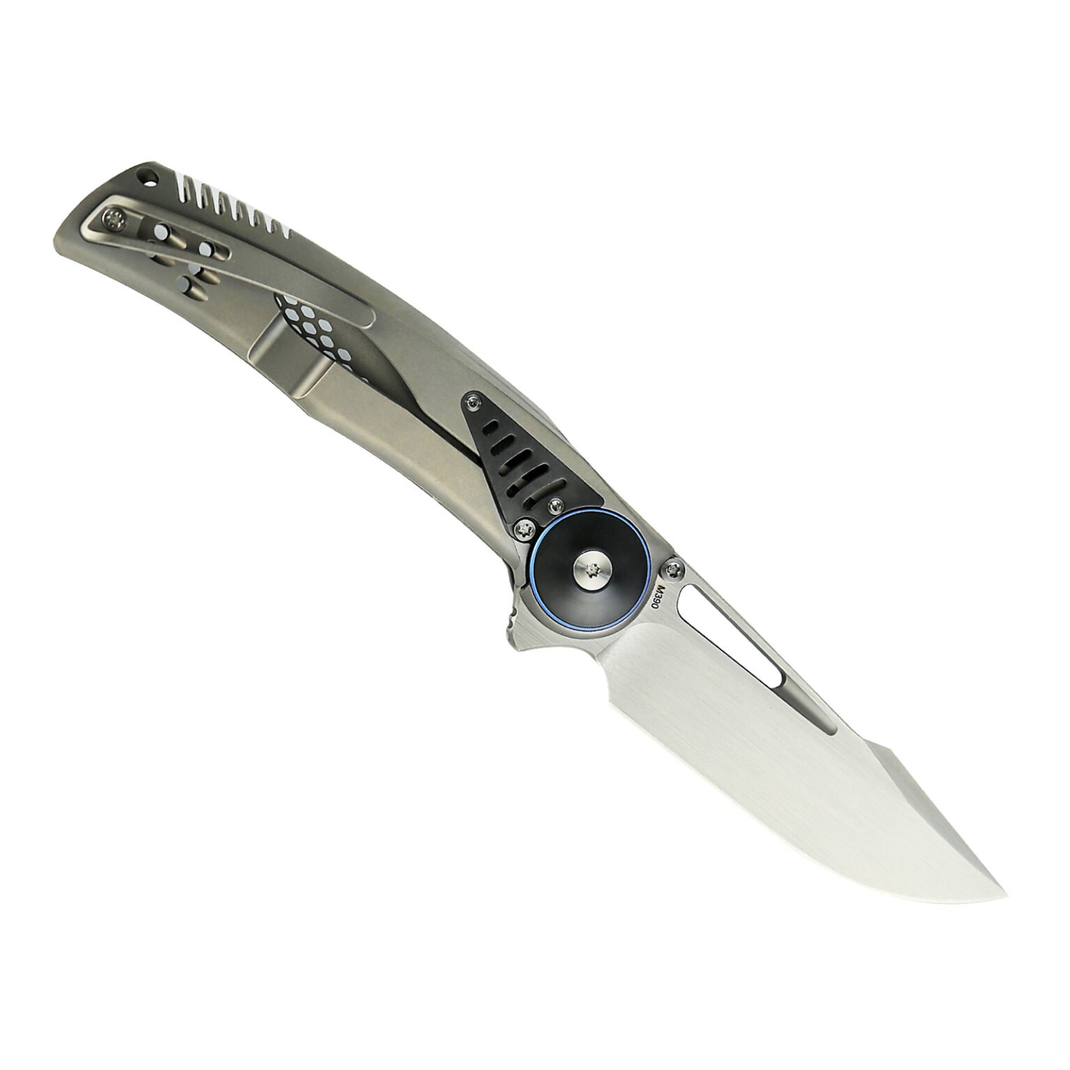 GTR Titanium bead blast handle Zirconium inlay – Reate Knives