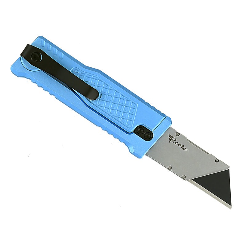 EXO-U Aluminum handle Stainless steel Diamond Pattern-Blue – Reate Knives