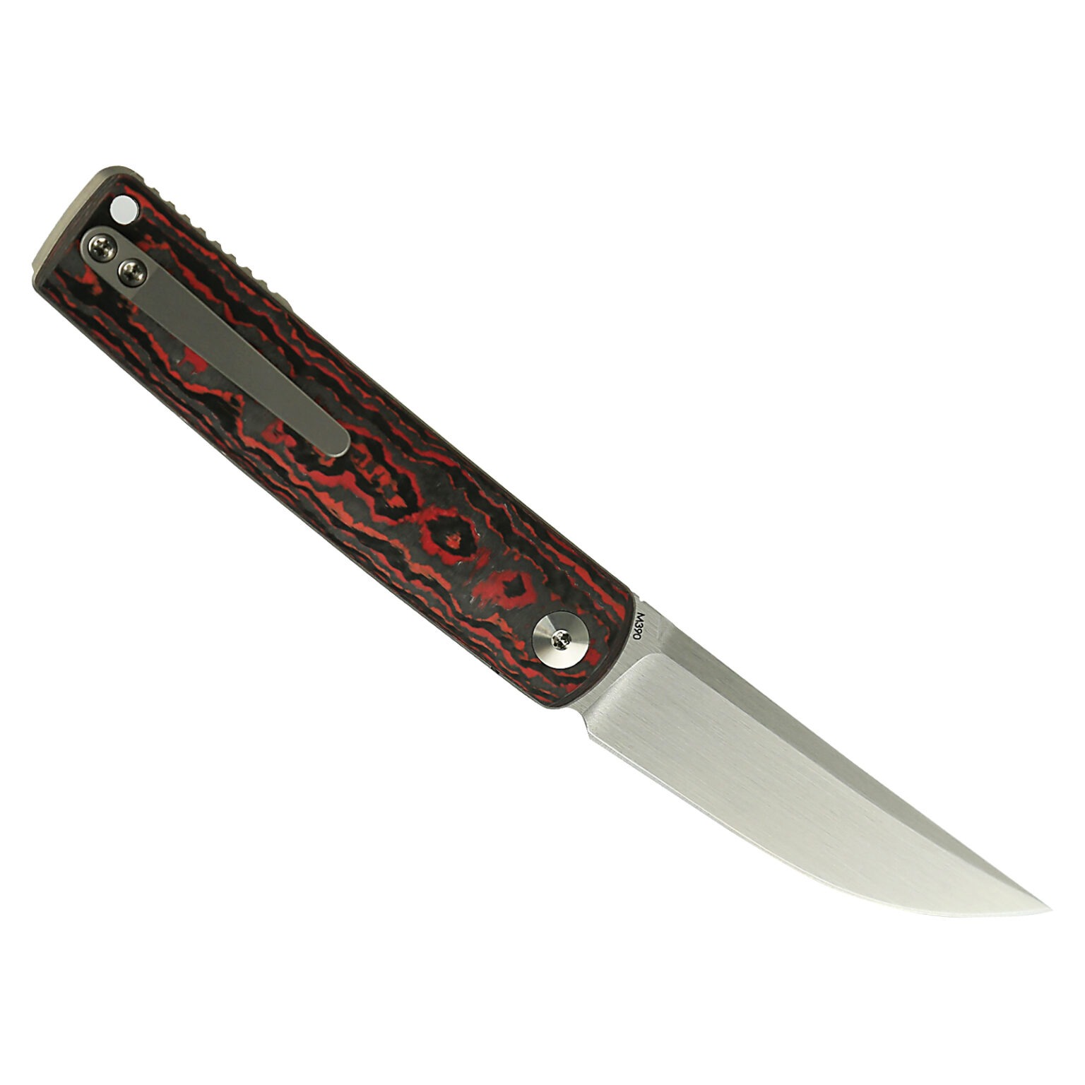 Bushido Titanium Bead blast handle Lava Flow inlay – Reate Knives
