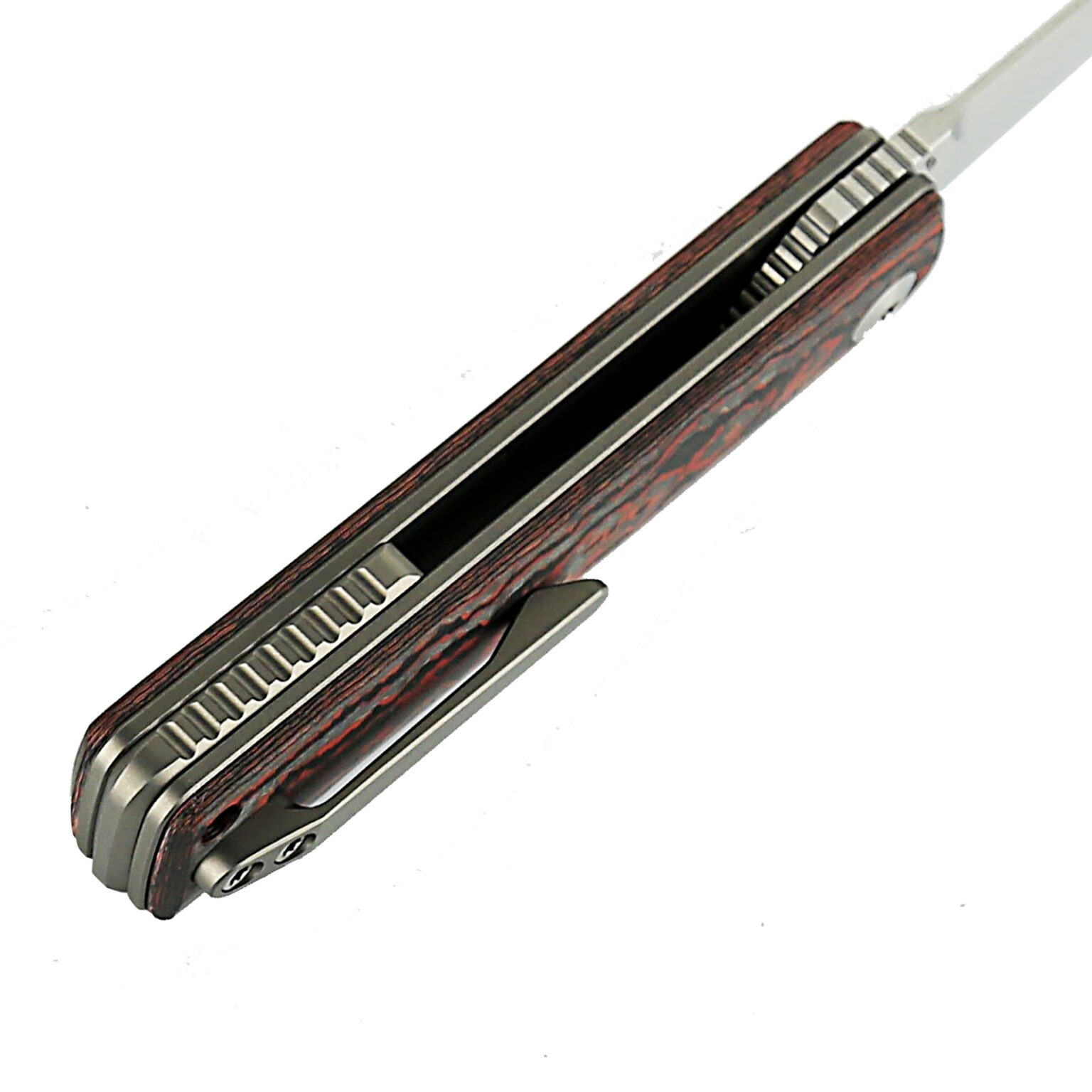 Bushido Titanium Bead blast handle Lava Flow inlay – Reate Knives