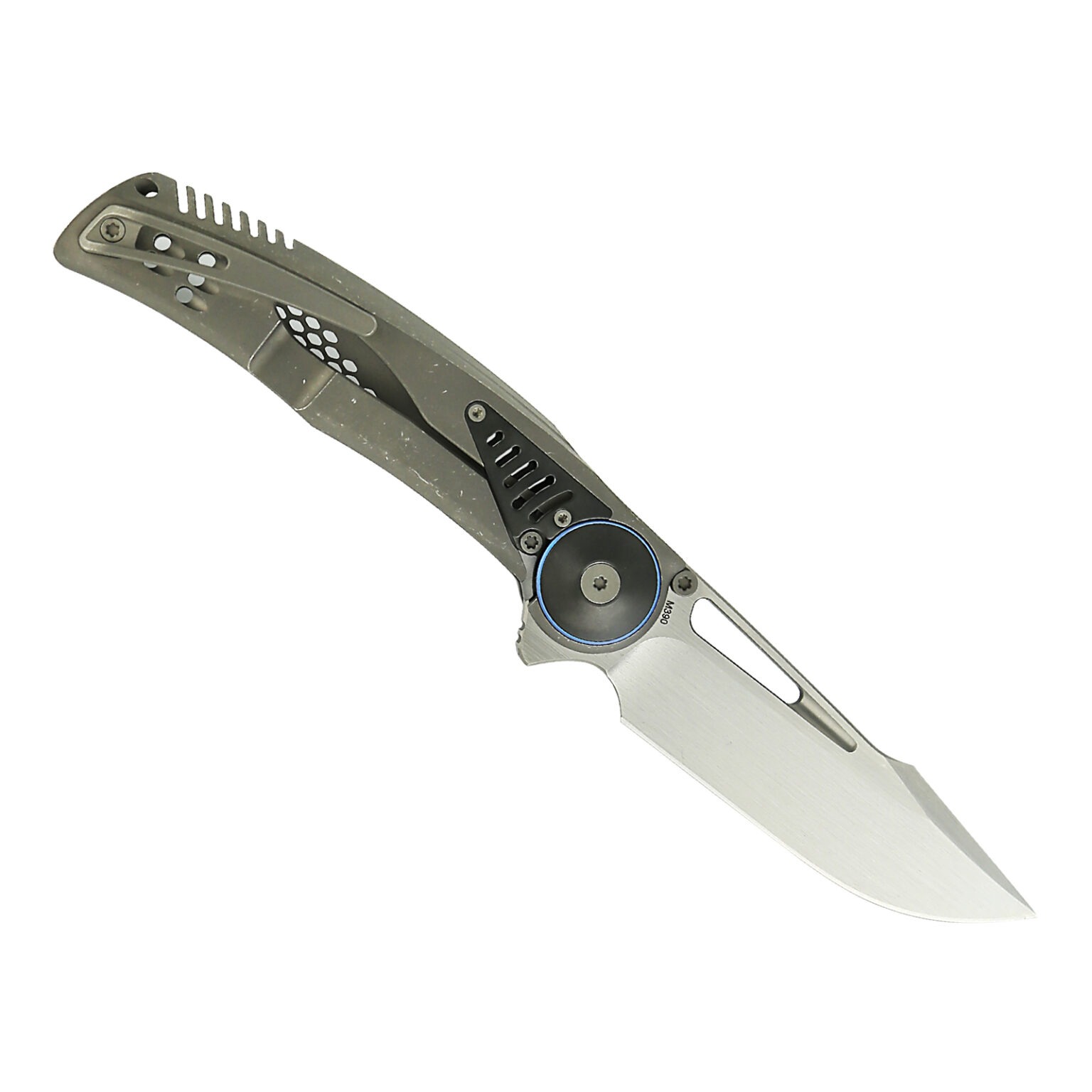 GTR Titanium Dark bead blast stonewashed handle Zirconium inlay – Reate ...