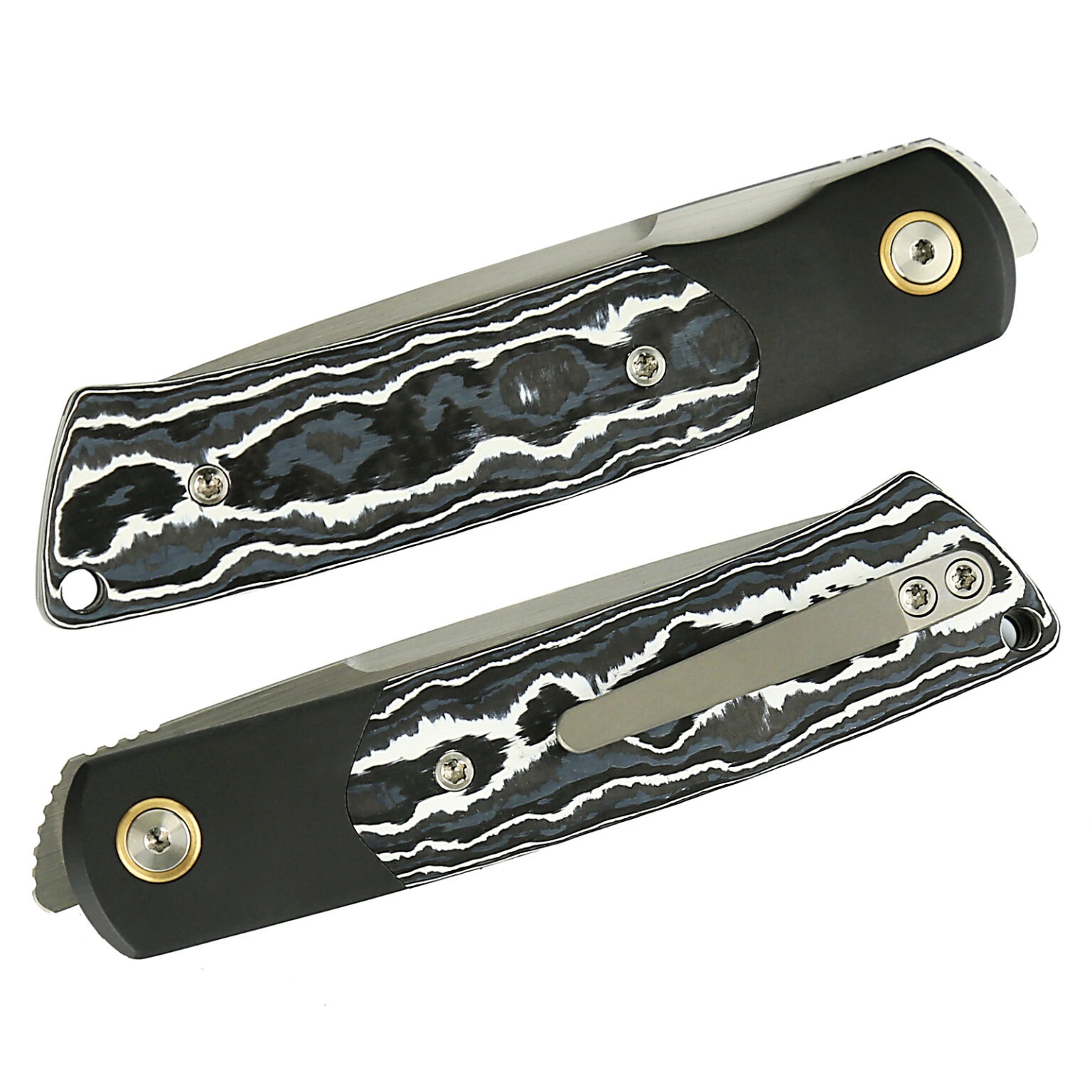 Tribute Titanium Bead blast handle Fat carbon-White Storm inlay – Reate ...