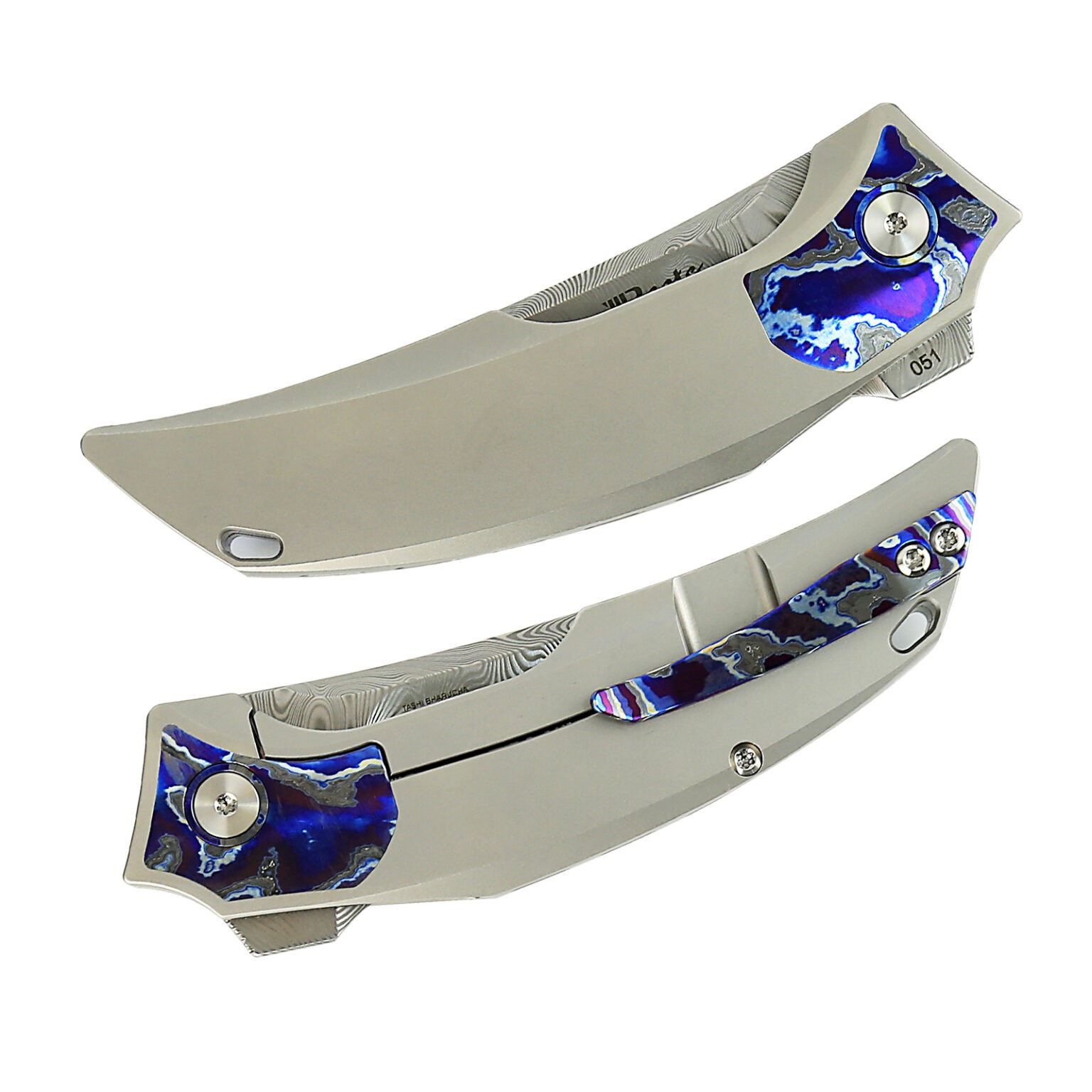 Velocity Ti-Bead blast Damasteel Acid wash blade – Reate Knives