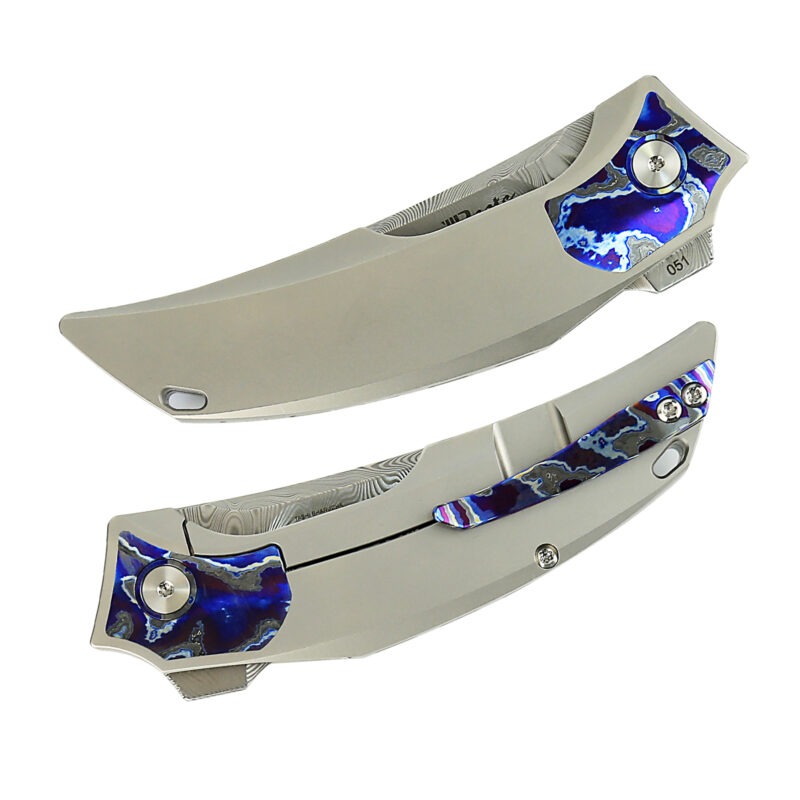 Velocity Ti-Bead blast Damasteel Acid wash blade – Reate Knives