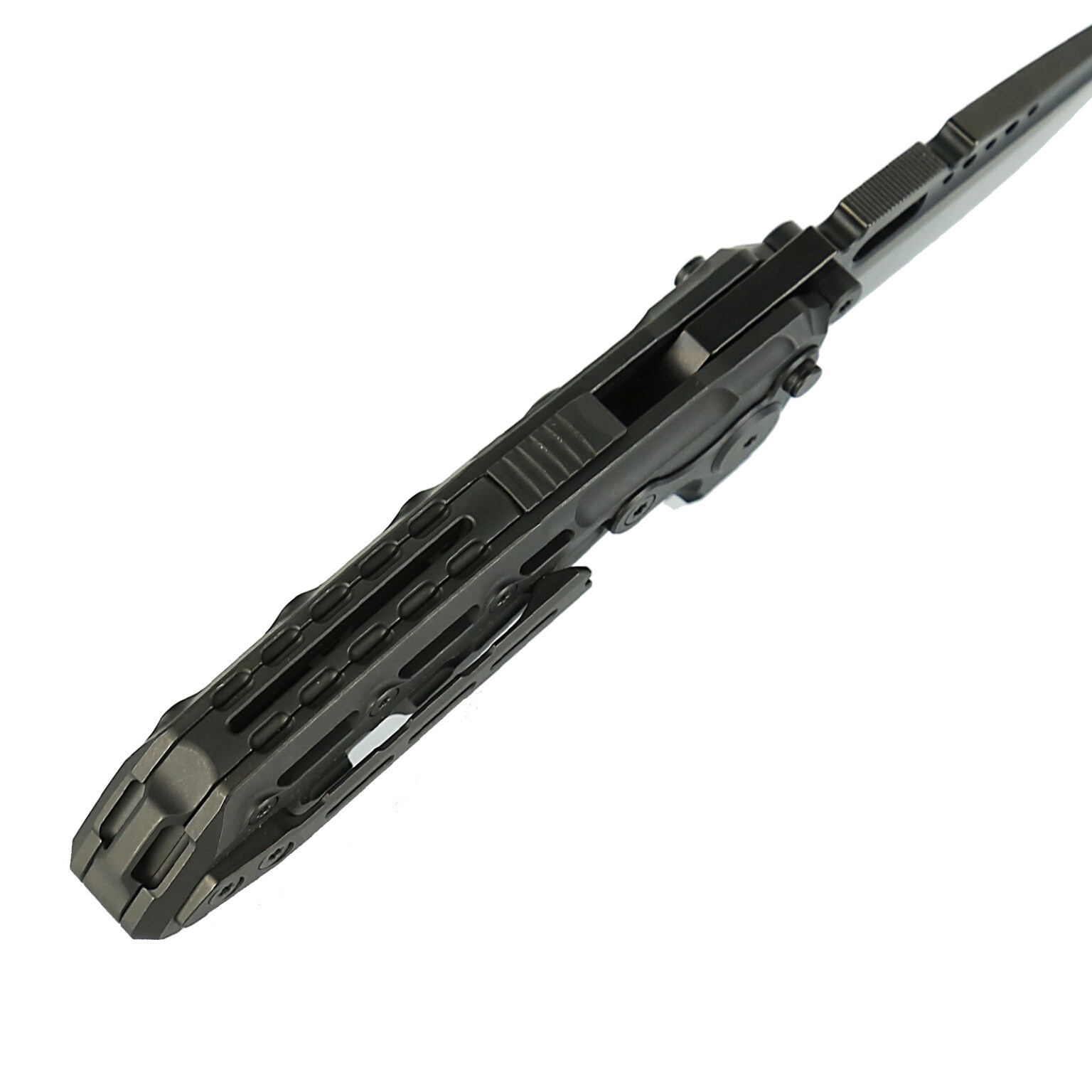 Terminator-TX228 Ti-Black DLC handle M390 Black DLC blade – Reate Knives