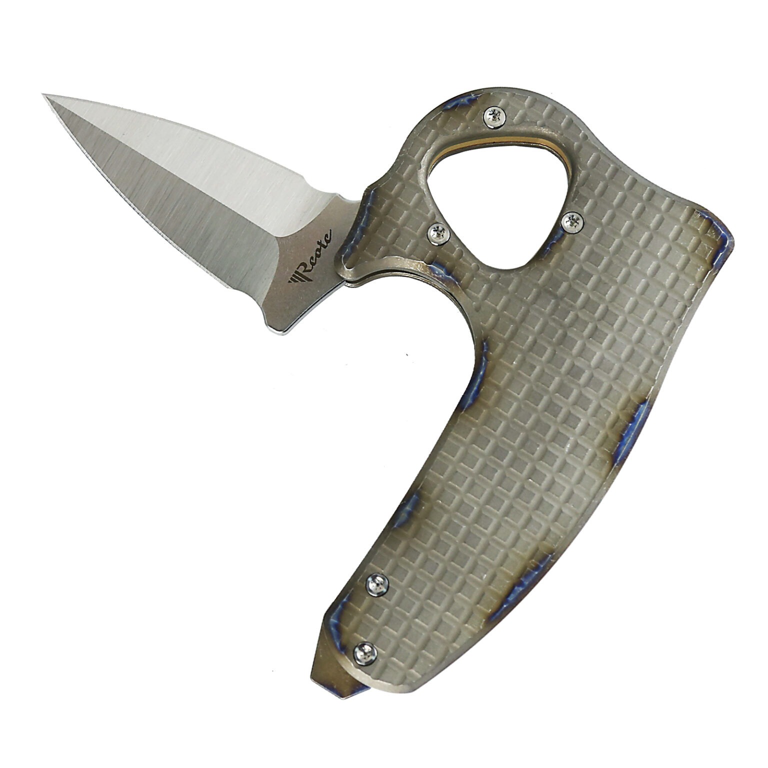 Exo-D Ti-flame grain handle Elmax Belt satin blade – Reate Knives