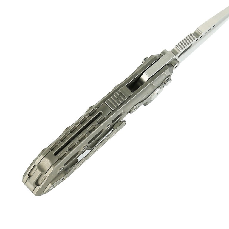 Terminator-TX228 Ti-Dark bead blast handle M390 Belt Satin blade ...